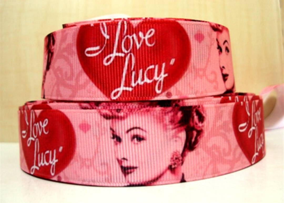 7/8" I Love Lucy Grosgrain ribbon. Classic TV Series. Classic Comedy S ...