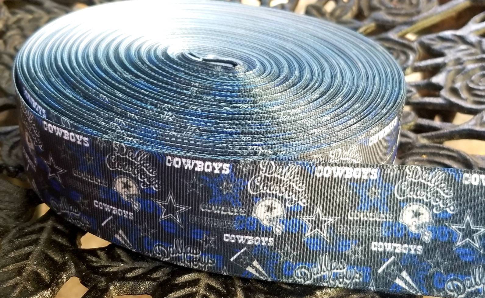 1.5" Dallas Cowboys with Flags and Fun Grosgrain Ribbon. NFL Football ...